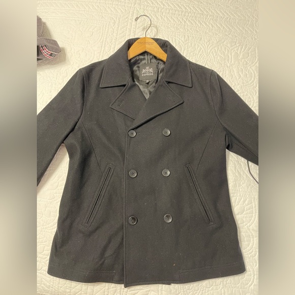Express | Jackets & Coats | Mens Wool Peacoat By Express | Poshmark